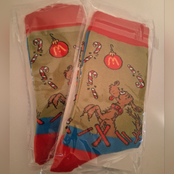 McDonald's | Underwear & Socks | Mcdonalds Festive Grinch Socks | Poshmark